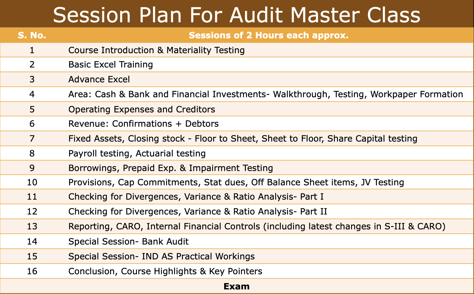 Audit Master Class